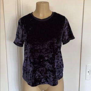 a new day | Tops | Velvet Feel Shiny Midnight Blue Top | Poshmark